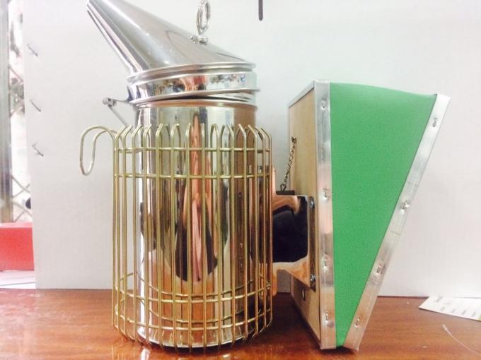 Green American Style Bee Hive Smoker With Atificial Leather Bellow Box ...